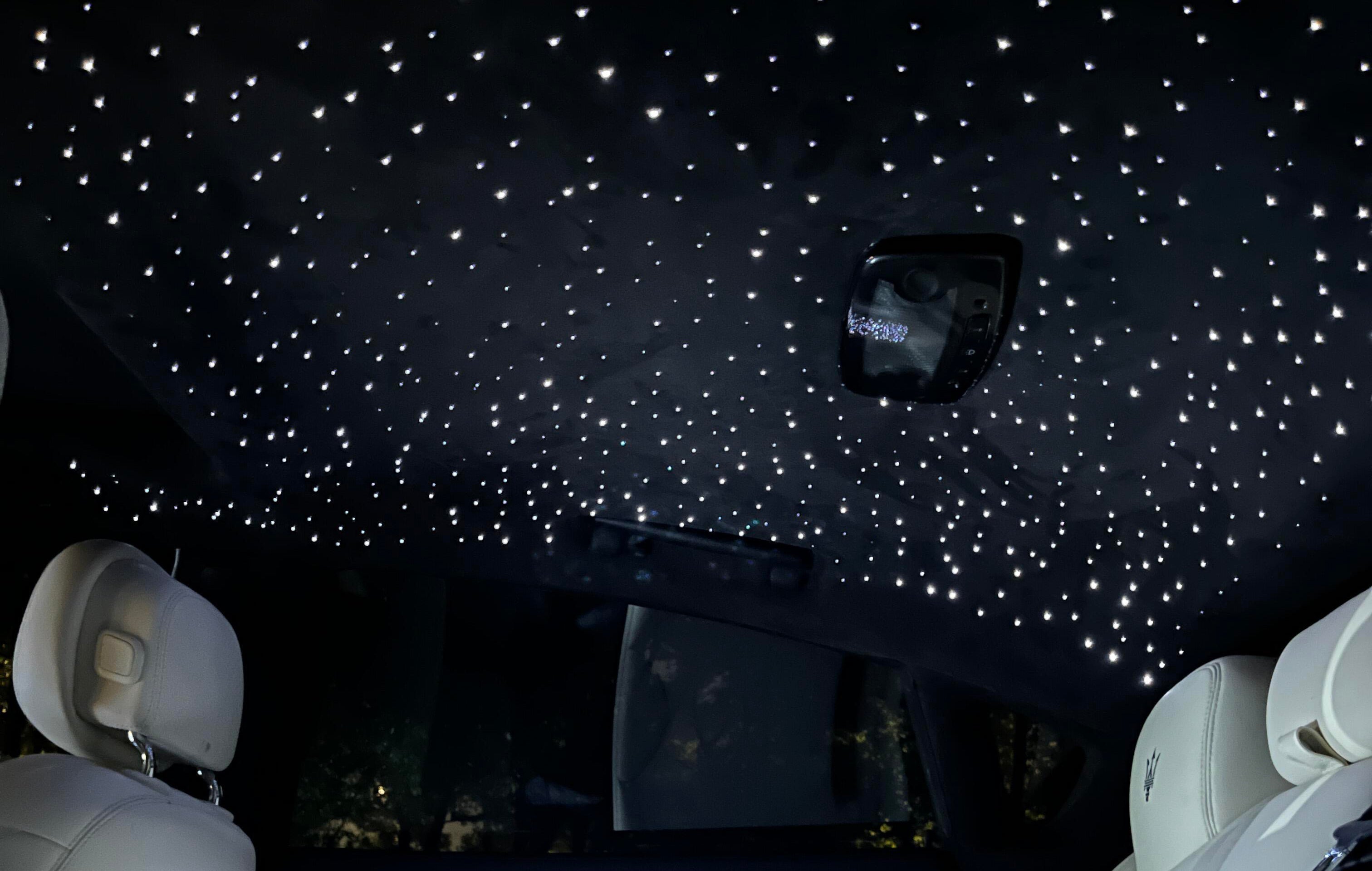 This amazing starlight headliner ,bringing the galaxy into your car ro ...