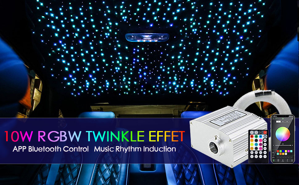 10W Twinkle Starlight Headliner Kit, Fiber Optic Starlight Kit for Car ...