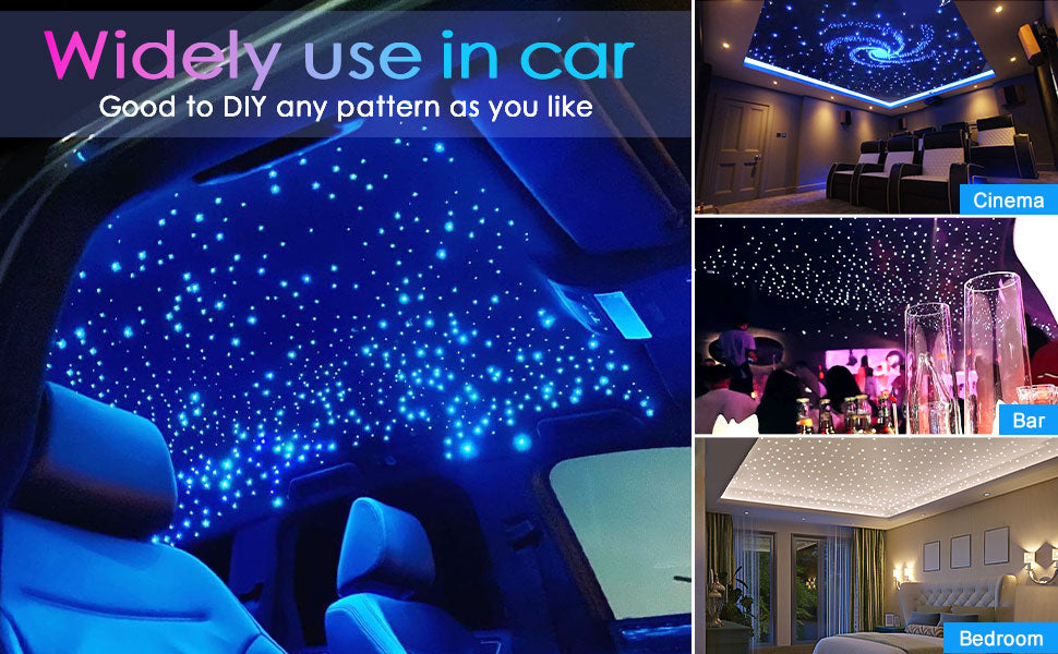 New Upgraded Twinkle RGBW Starlight Headliner Kit for Car/Home Use,Sta ...