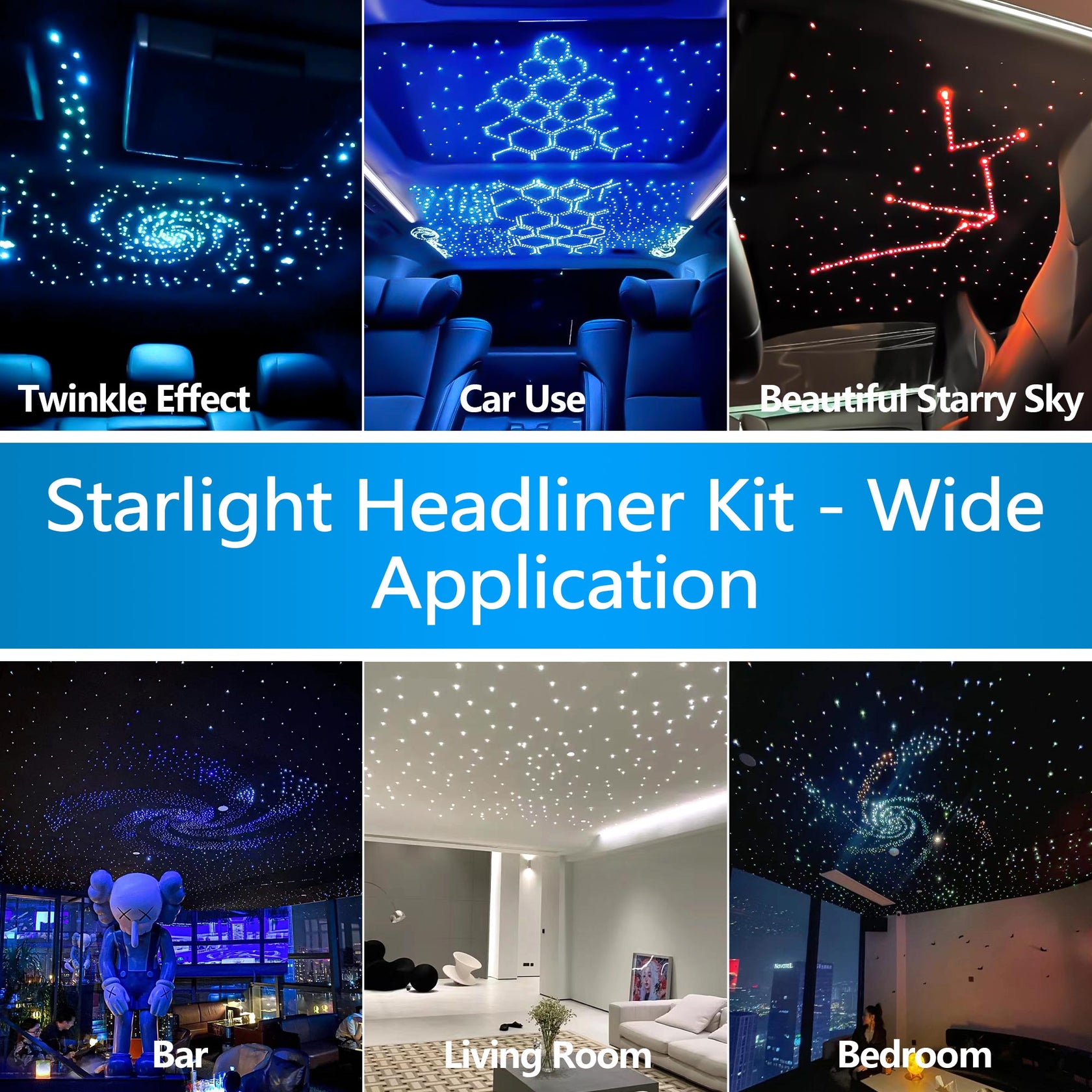 10W Twinkle Starlight Headliner Kit, Fiber Optic Starlight Kit for Car ...